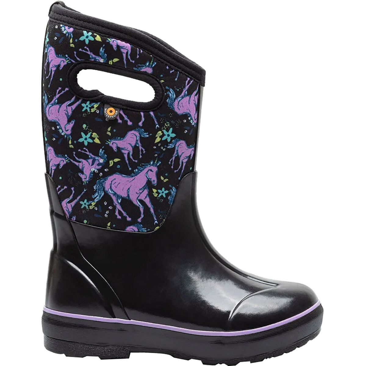 Bogs+Kids+Classic+Waterproof+Rain+Boot+Unicorn+Awesome+Print+-+Black ...
