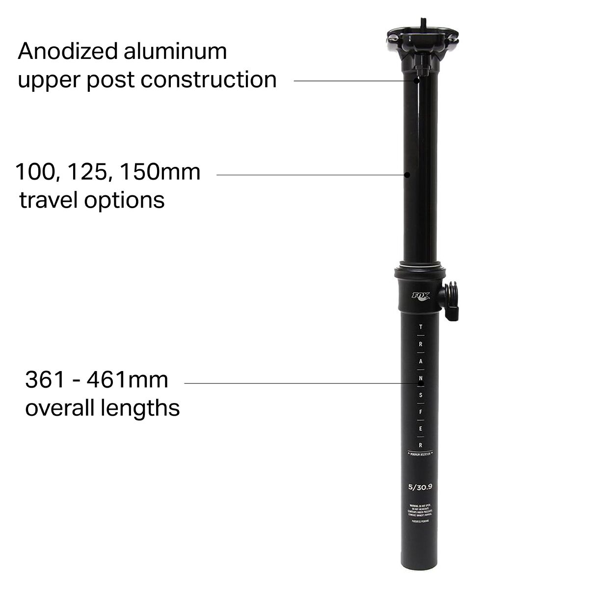 Fox Transfer Performance Elite Dropper Seatpost - 31.6 X 510mm 175mm ...