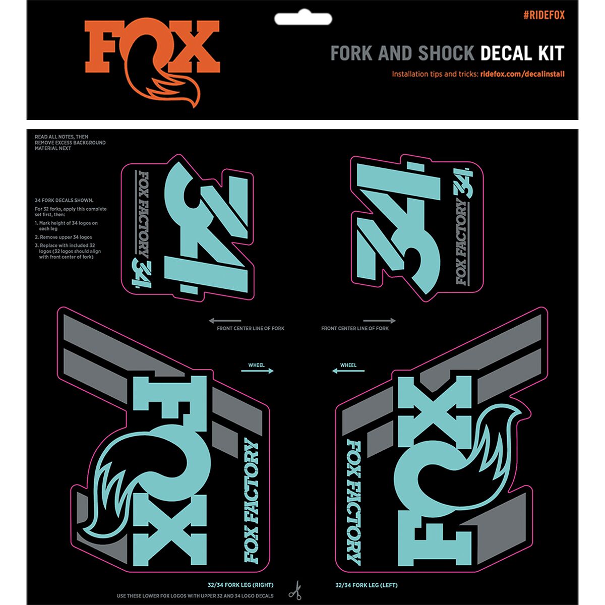 Fox Heritage Decal Kit for 32 34 36 40 Forks and DPS Dpx2 Float X2 ...