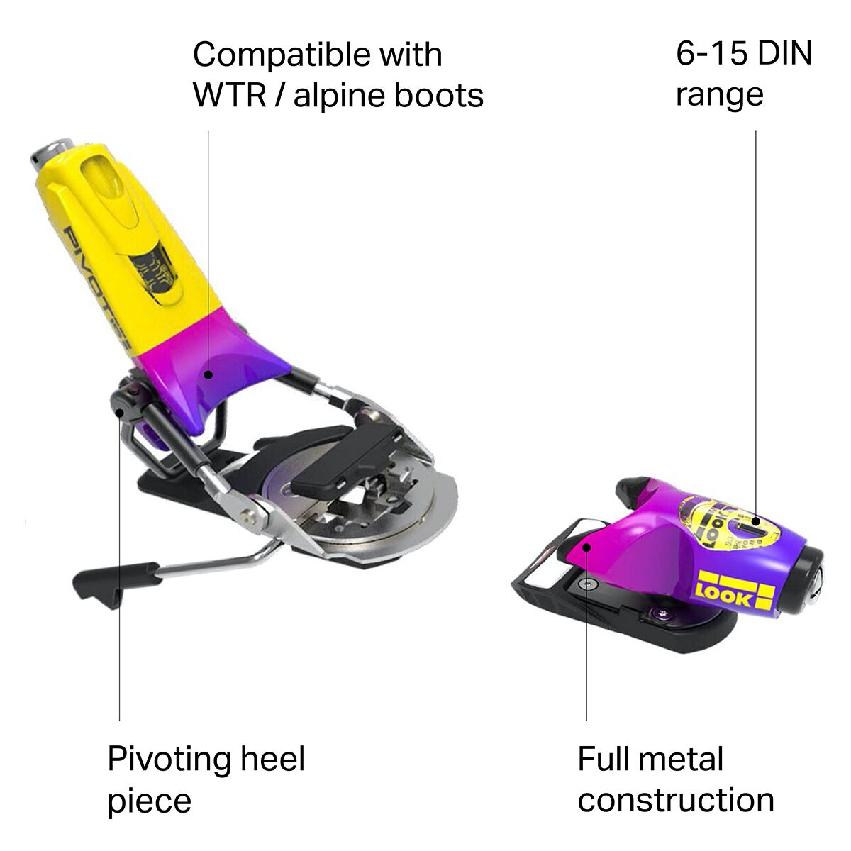 2021 Look Pivot 15 GW Ski Bindings-forza 2.0-115 for sale online | eBay