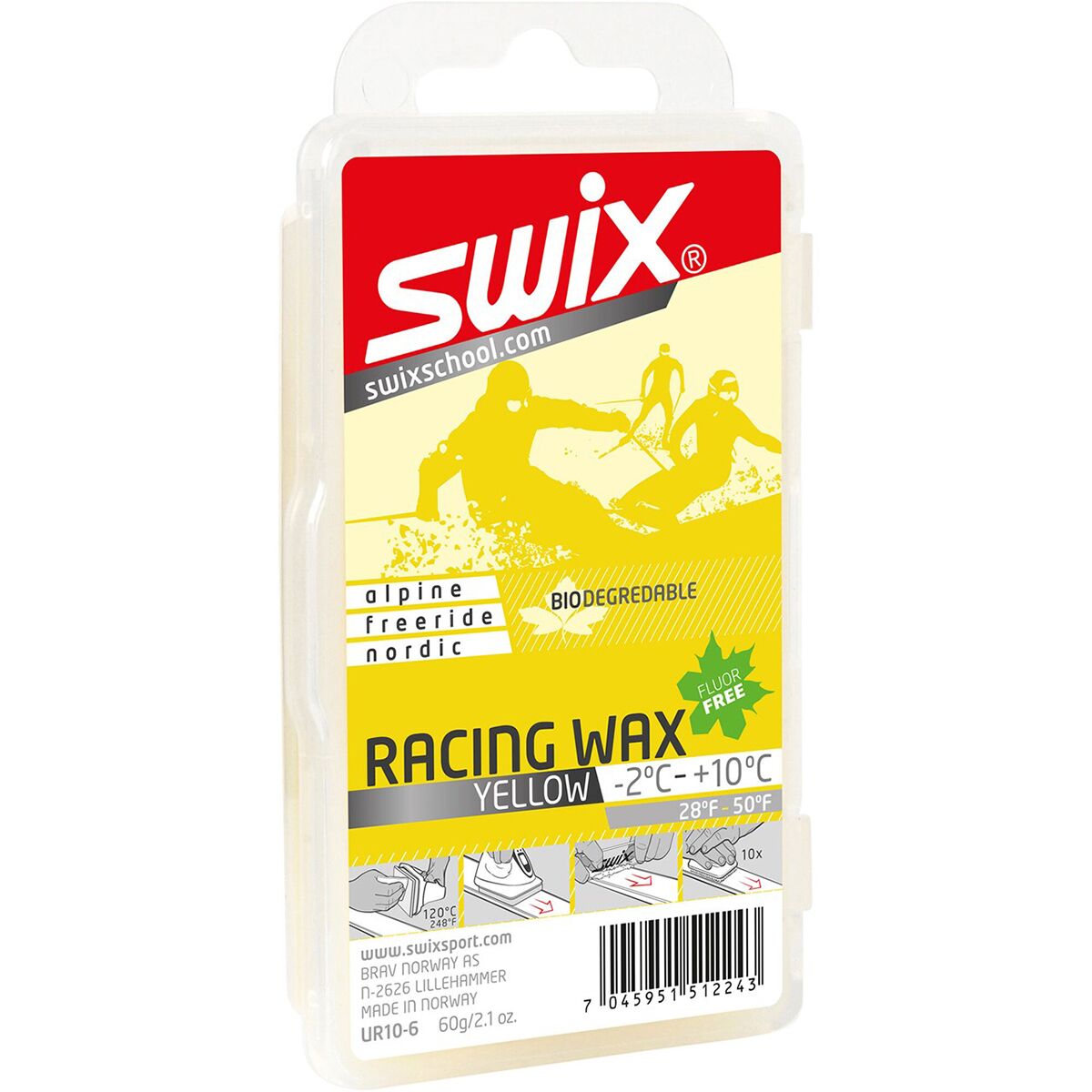 Bio-degradable Swix Ski Snowboard Wax Ur10-18 Warm 180 G for sale ...