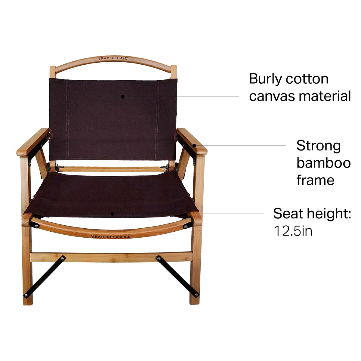 TRAVELCHAIR Kanpai Bamboo Camp Chair Hike Camp